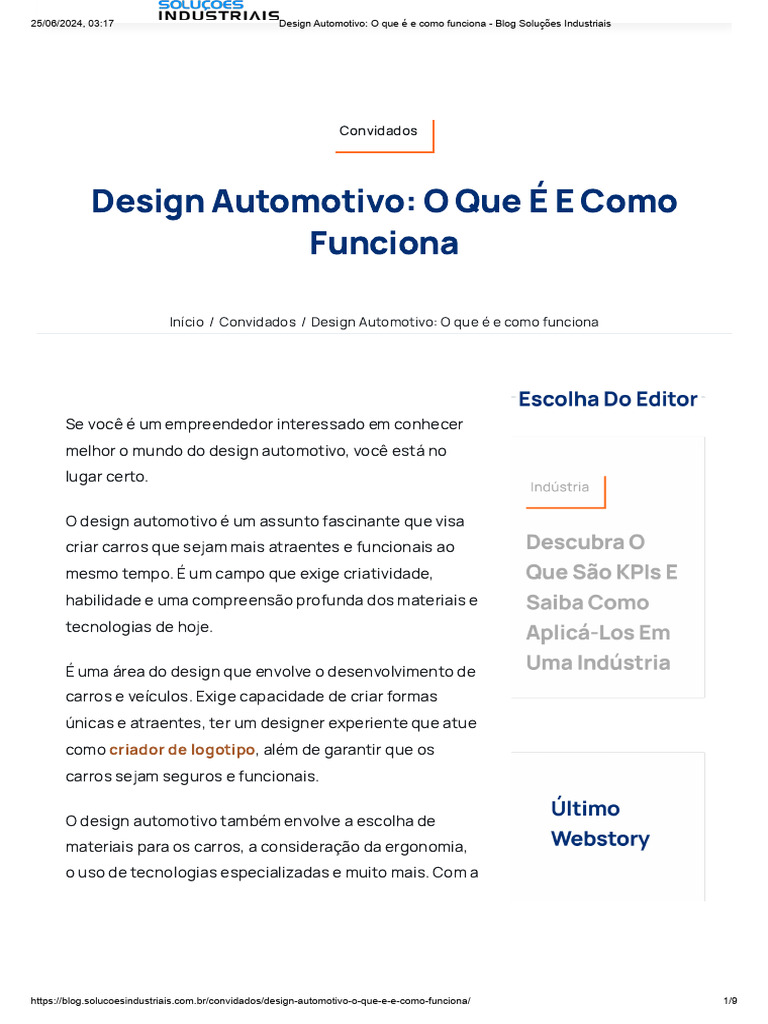 Design Automotivo - O Que É e Como Funciona - Blog Soluções Industriais ...