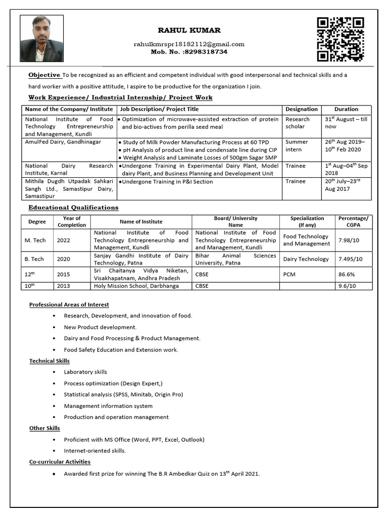 Rahul Kumar CV | PDF