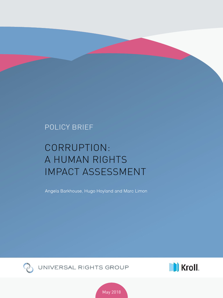 Corruption A Human Rights Impact Assessm | PDF | Human Rights | Corruption