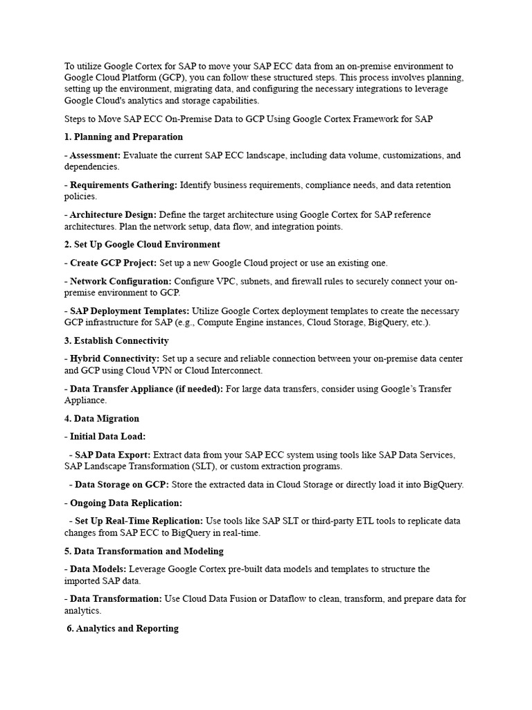 Google Cortex For SAP To Move Your SAP ECC Data | PDF | Cloud Computing ...