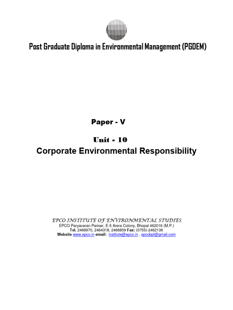 Paper V Unit 10 | PDF | Corporate Social Responsibility | Greenhouse Gas Paper V Unit 10 | PDF | Corporate Social Responsibility | Greenhouse Gas