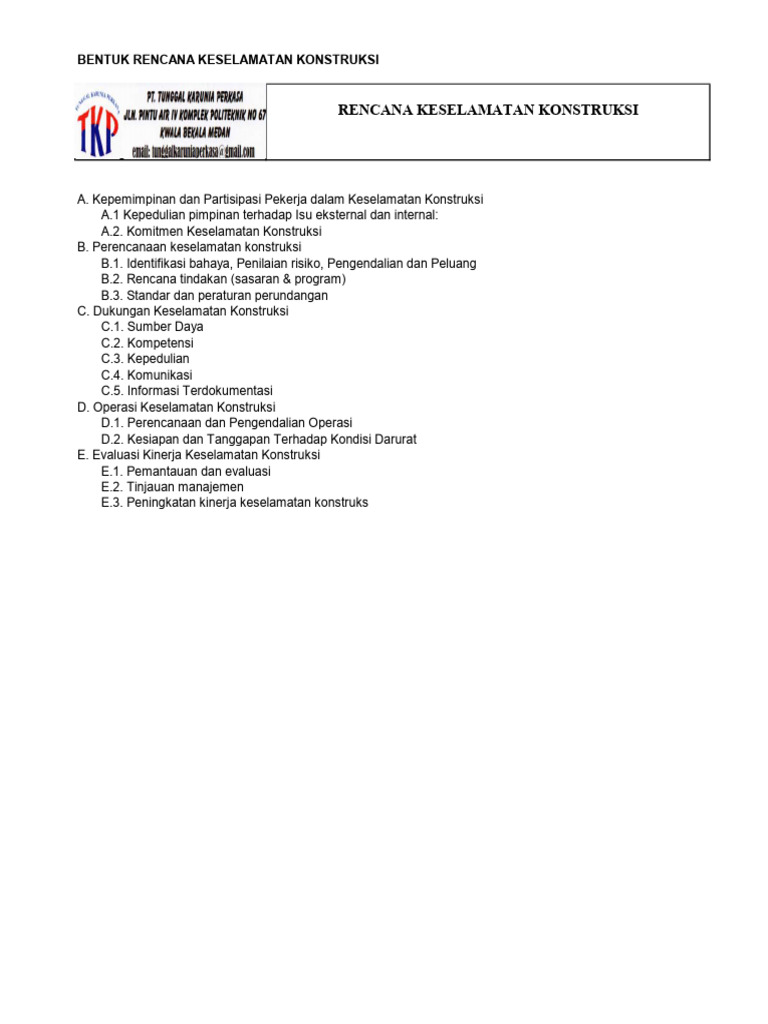 RKK TKP Drainase Ndokum Siroga | PDF