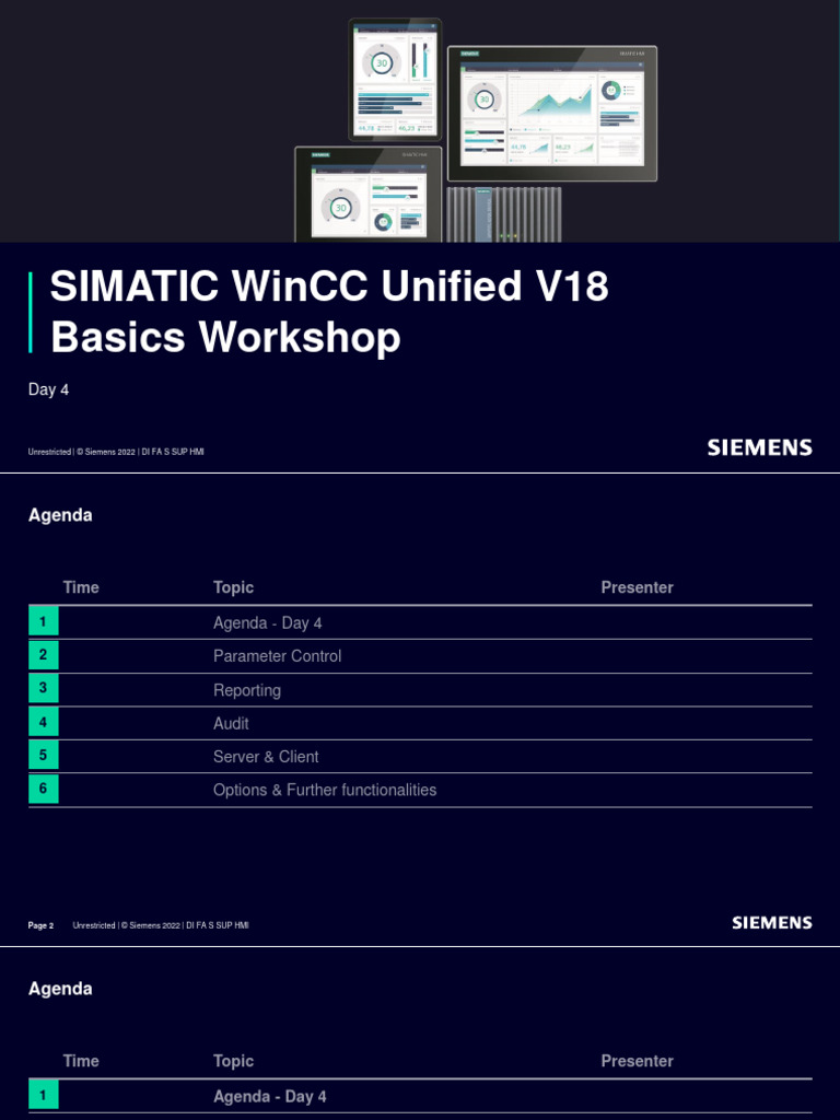 V18 WinCC Unified Basics WS Day4 | PDF | User Interface | Microsoft Excel