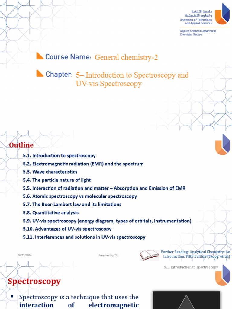 CH 5-Introduction To Spectroscopy and UV-Vis Spectros | PDF ...