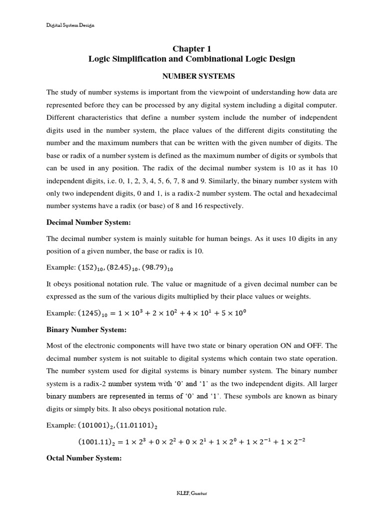 Chapter 1 | PDF | Logic Gate | Binary Coded Decimal