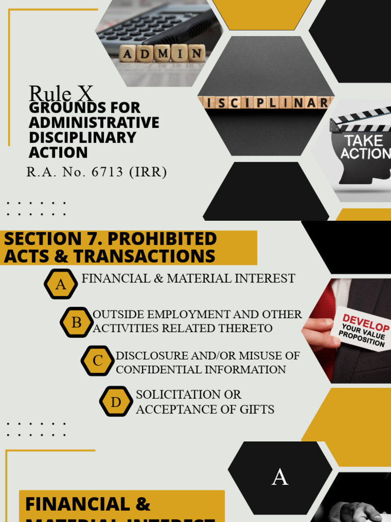 RULE X Grounds For Administrative Disciplinary Action | PDF | Employment | Gift