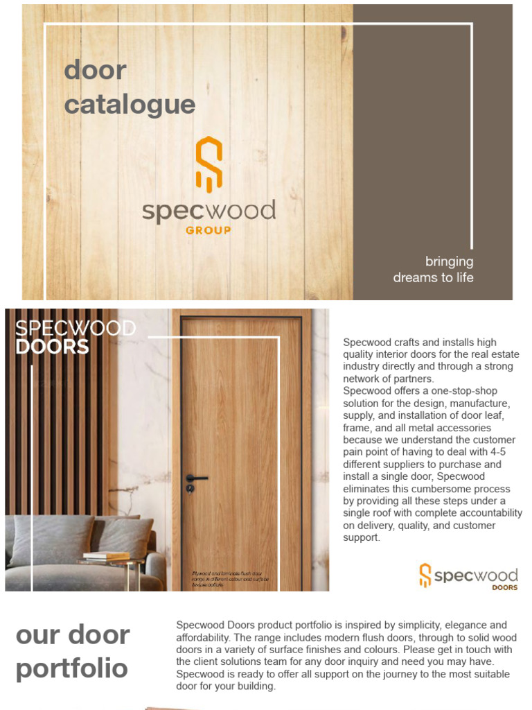 Specwood Door Catalogue Ver0223 | PDF | Door | Building Engineering