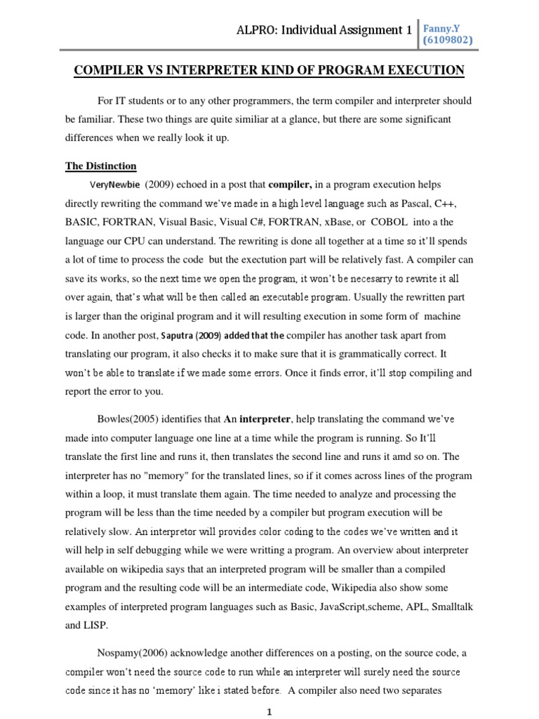 Compiler Vs Interpreter Kind of Program Executionok | PDF | Compiler | Computer Programming