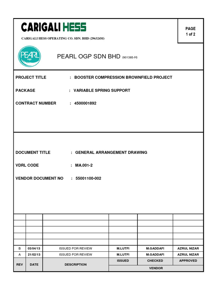 Ma.001-2 - General Arrangement Drawing - Rev B | PDF