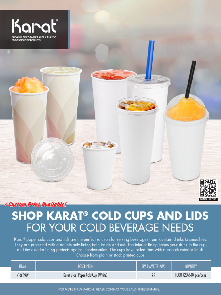 Sales Flyer - Paper Cold Cups and Lids | PDF | Coca Cola | Non ...