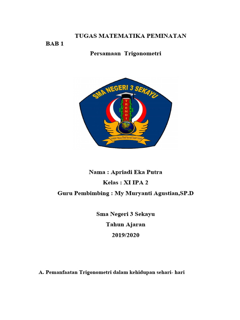 Tugas MTK (P) Apriadi Eka Putra | PDF | Metode & Bahan Ajar