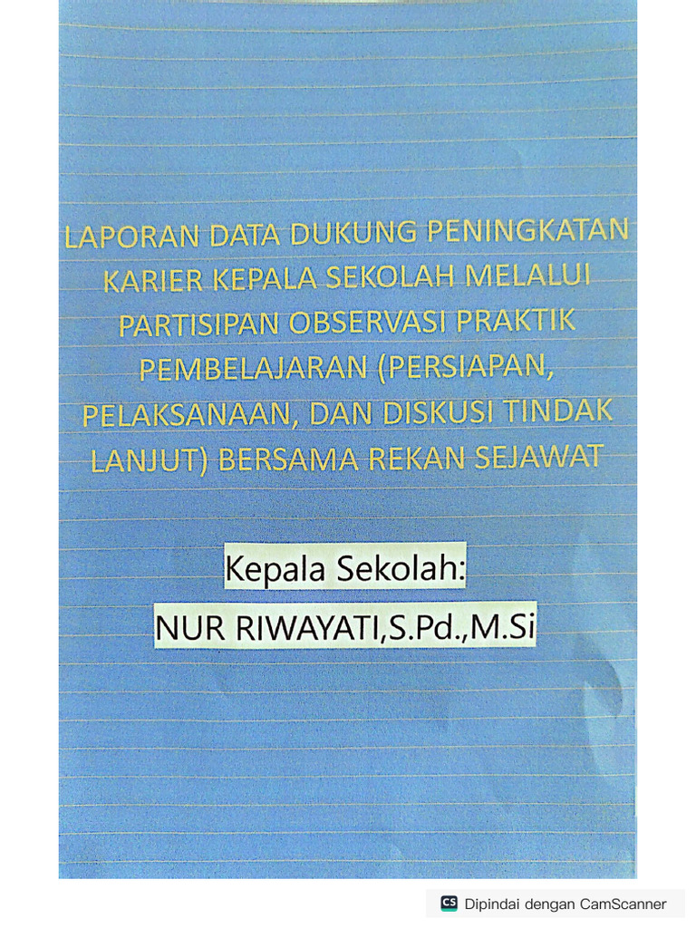 Data Dukung Bu Nur R Observasi | PDF