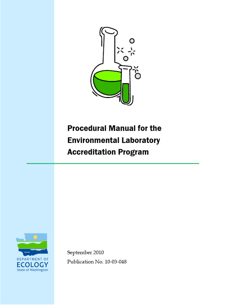 Procedural Manual For The Environmental Laboratory Accreditation ...