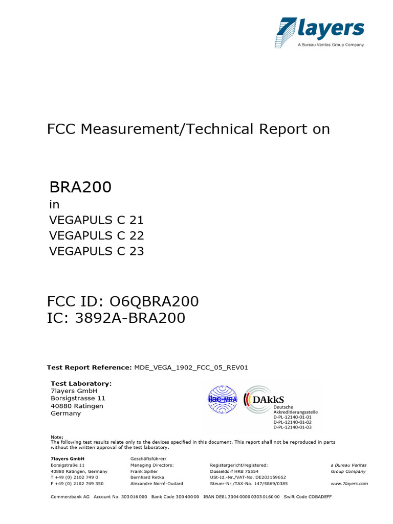 Vegapuls C21 - C22 - C23 | PDF | Bandwidth (Signal Processing) | Antenna (Radio)