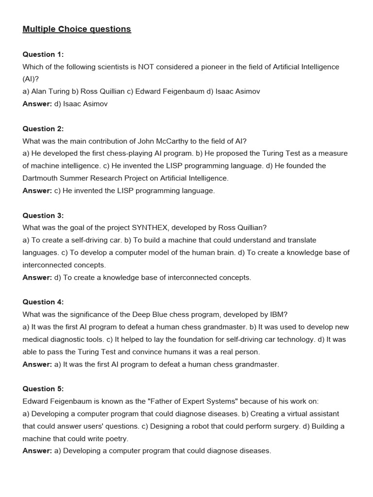 Pioneers in The Field of AI | PDF | Artificial Intelligence ...