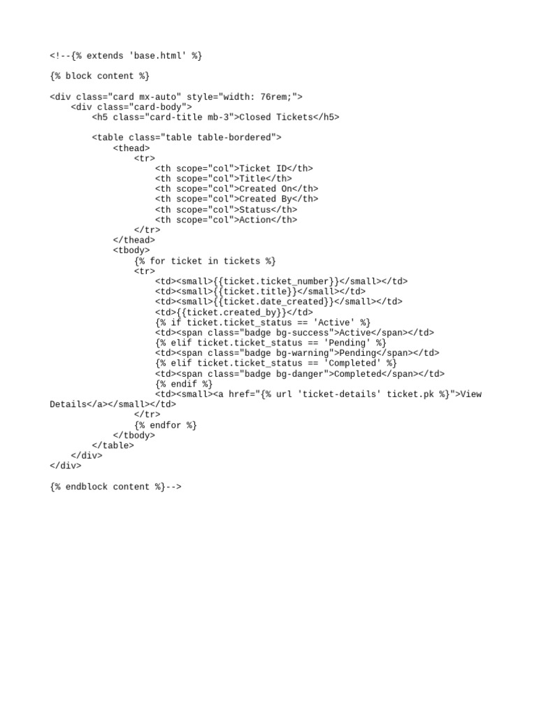 Closed Ticket Management Overview | PDF