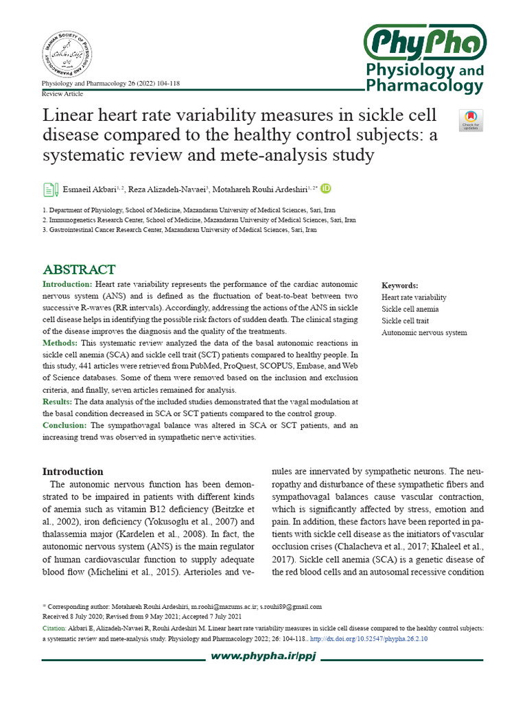 Physiol PH v26n2p104 en | PDF | Heart Rate | Anemia