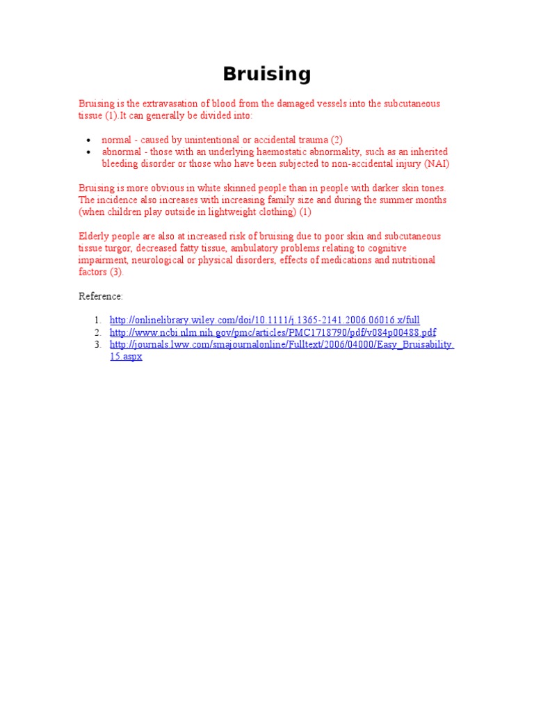 A Comprehensive Guide to Evaluating Bruising and its Causes Through ...