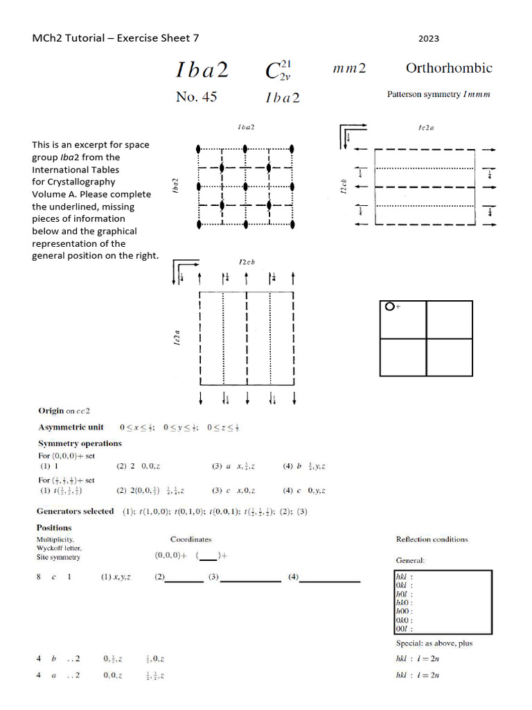 MCh2 Exercise Sheet 07 | PDF