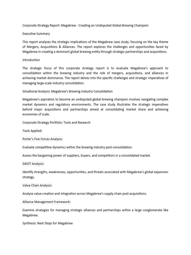 CSR Report | Download Free PDF | Strategic Management | Mergers And ...