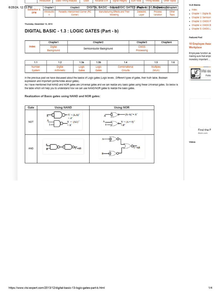 DIGITAL BASIC - 1.3 - LOGIC GATES (Part - B) - VLSI Concepts | PDF ... DIGITAL BASIC - 1.3 - LOGIC GATES (Part - B) - VLSI Concepts | PDF ...