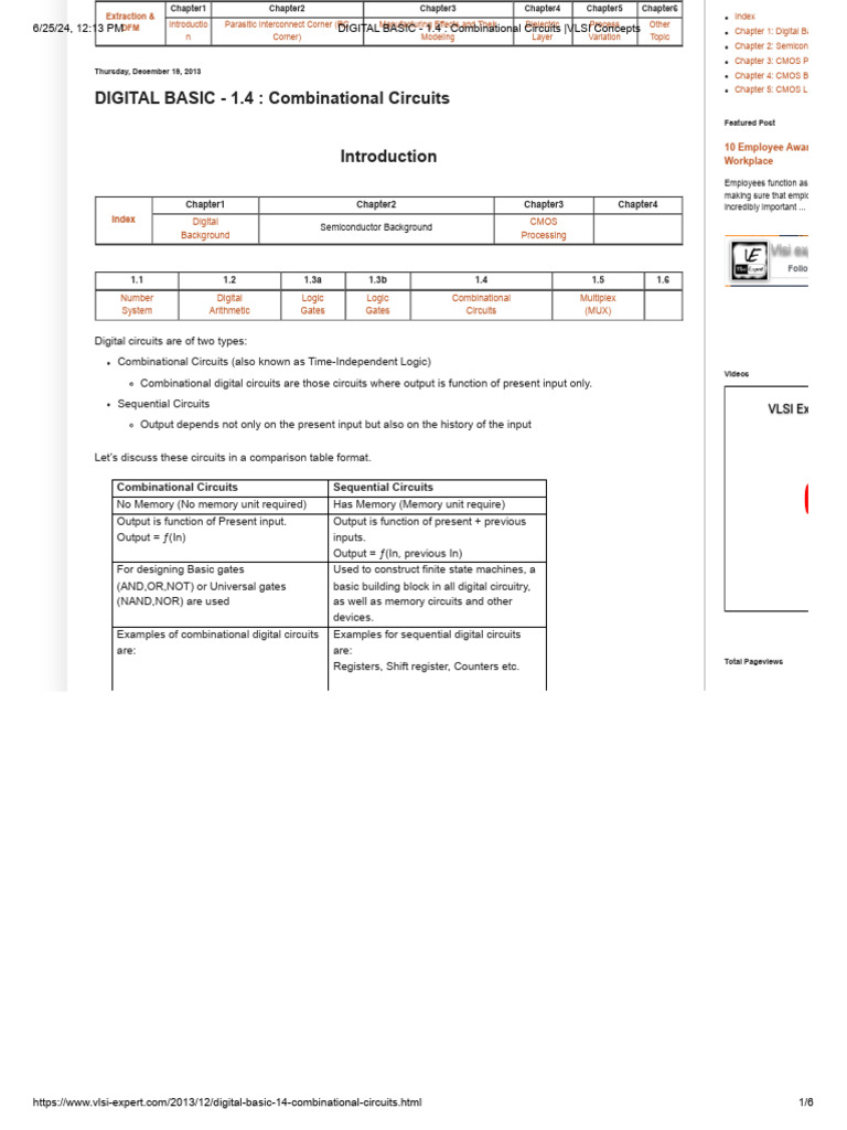 DIGITAL BASIC - 1.4 - Combinational Circuits - VLSI Concepts | PDF | Electronic Circuits ...