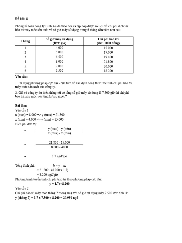 Bai Tap Chuong 2 - KTQT 1 | PDF