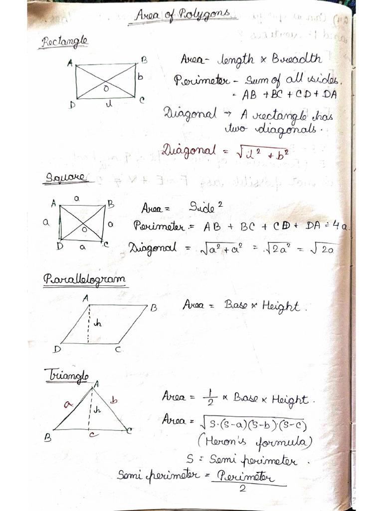Area Of Polygons Class 8 | PDF