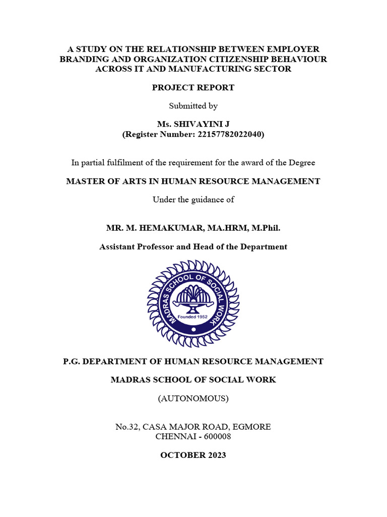 Employer Branding and Citizenship Behavior | PDF | Brand | Job Satisfaction