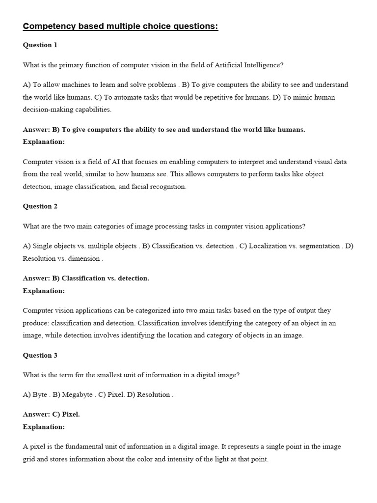 class x Part B Unit 5 Computer Vision | Download Free PDF | Computer Vision | Image Resolution