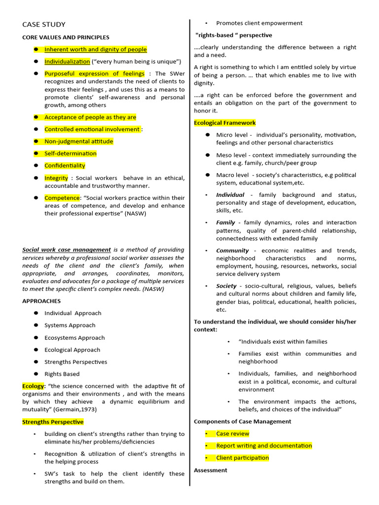 Case Study | PDF | Social Work | Goal