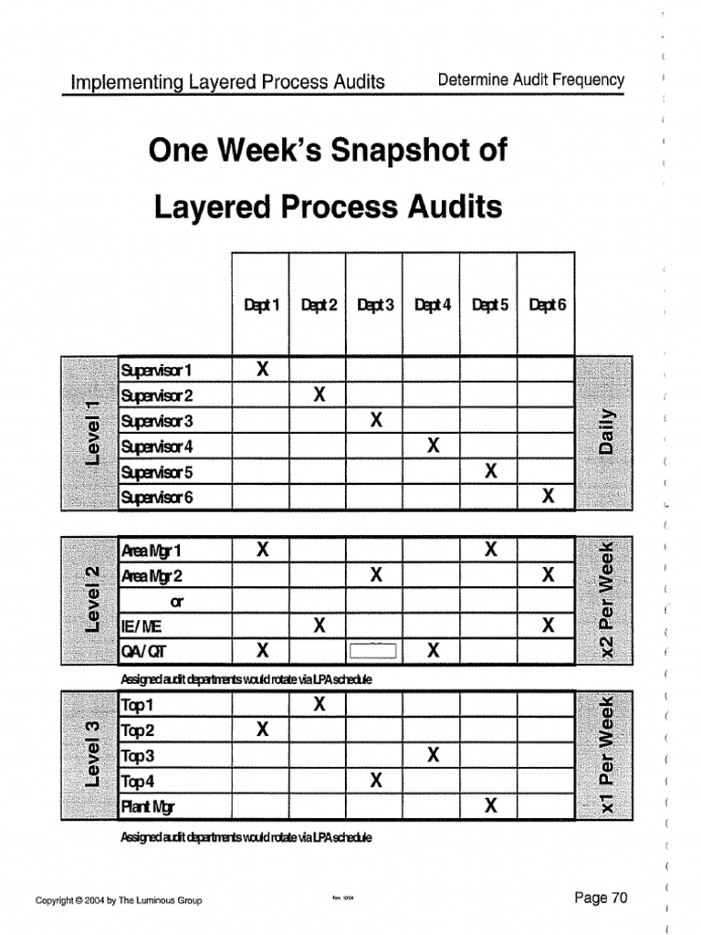 Layered Process Audit Form | PDF