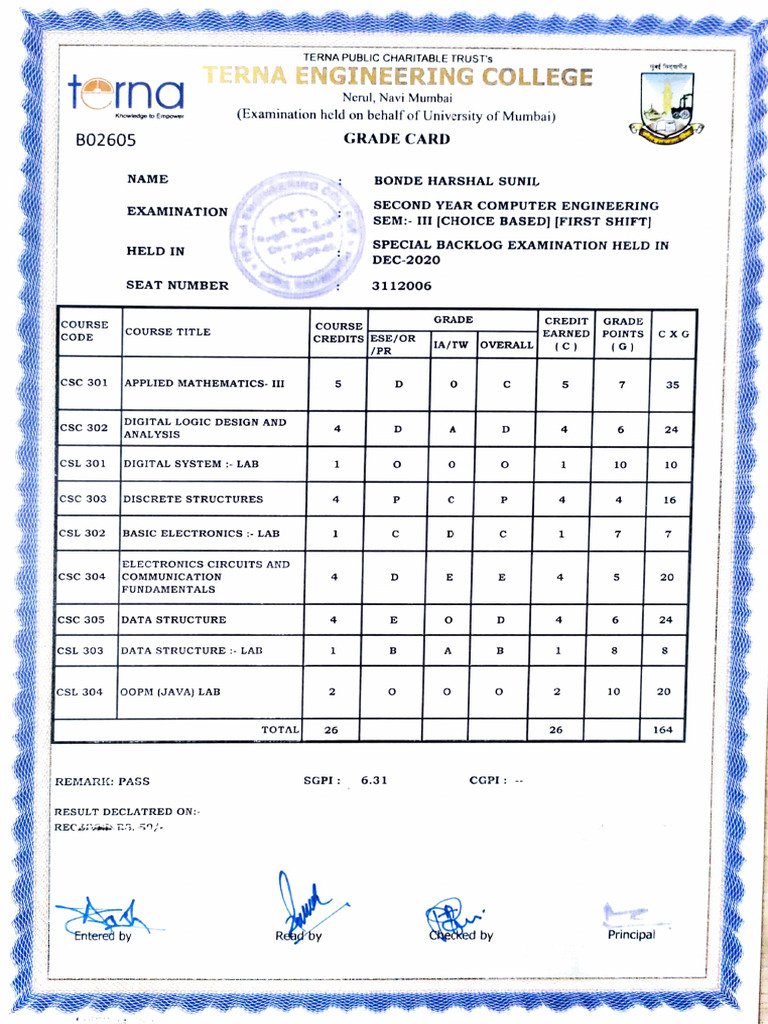 Marksheets | PDF | Computing | Engineering