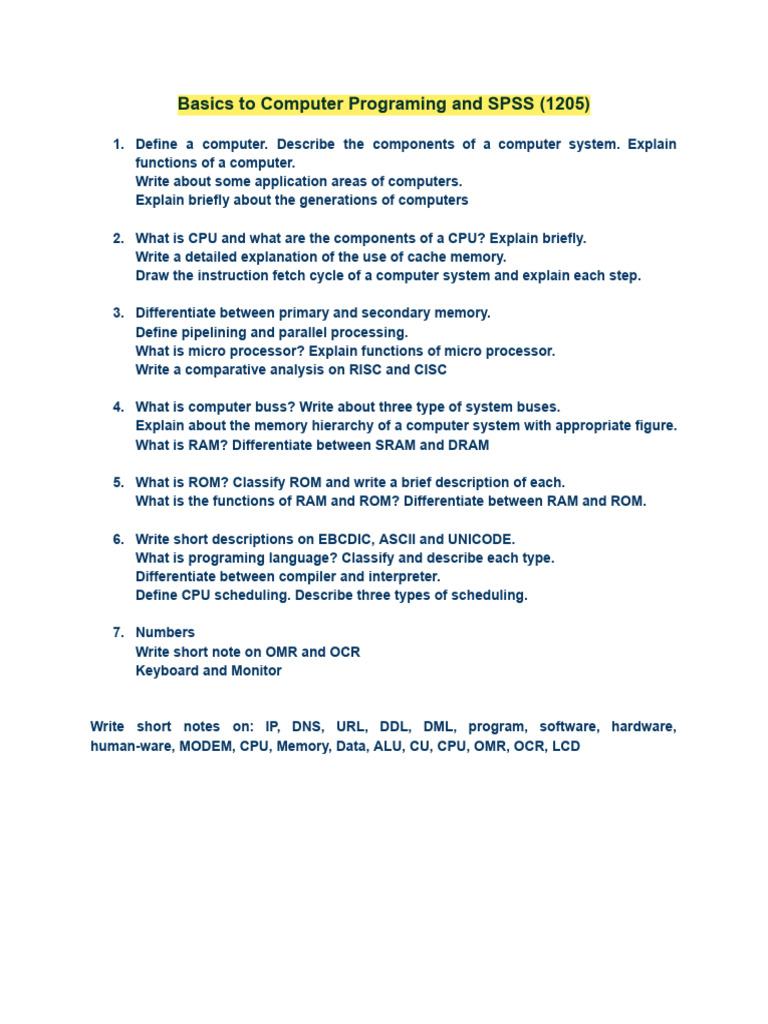 Computer 1205 1 | PDF | Computer Data Storage | Central Processing Unit