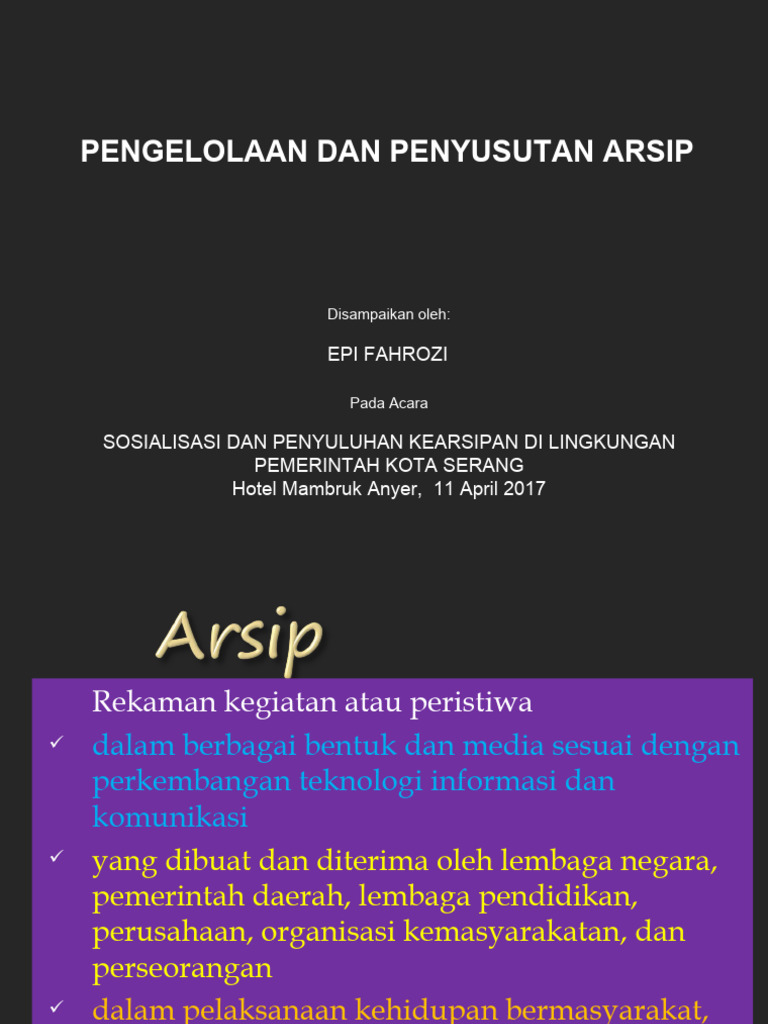 Penyusutan Arsip | PDF