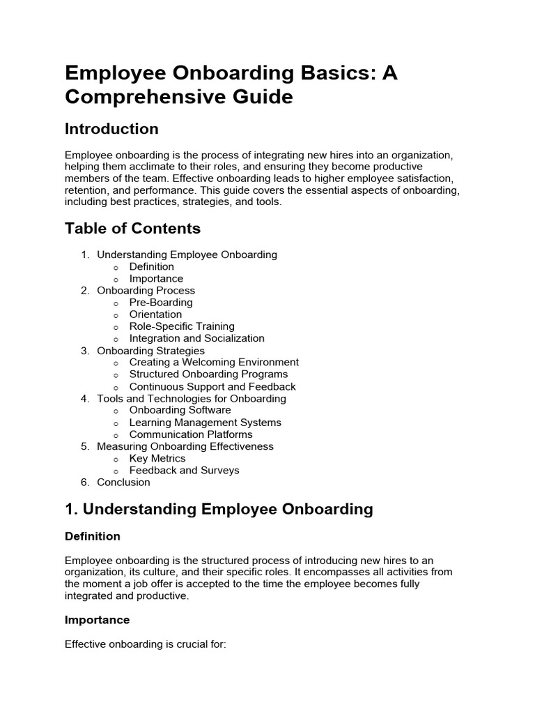 Employee Onboarding Basics | PDF | Employee Retention | Social Psychology
