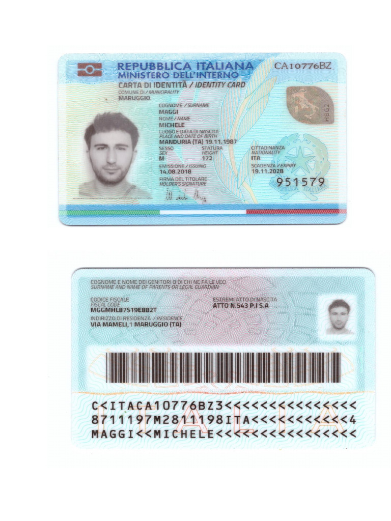 Carta Identità Michele | PDF