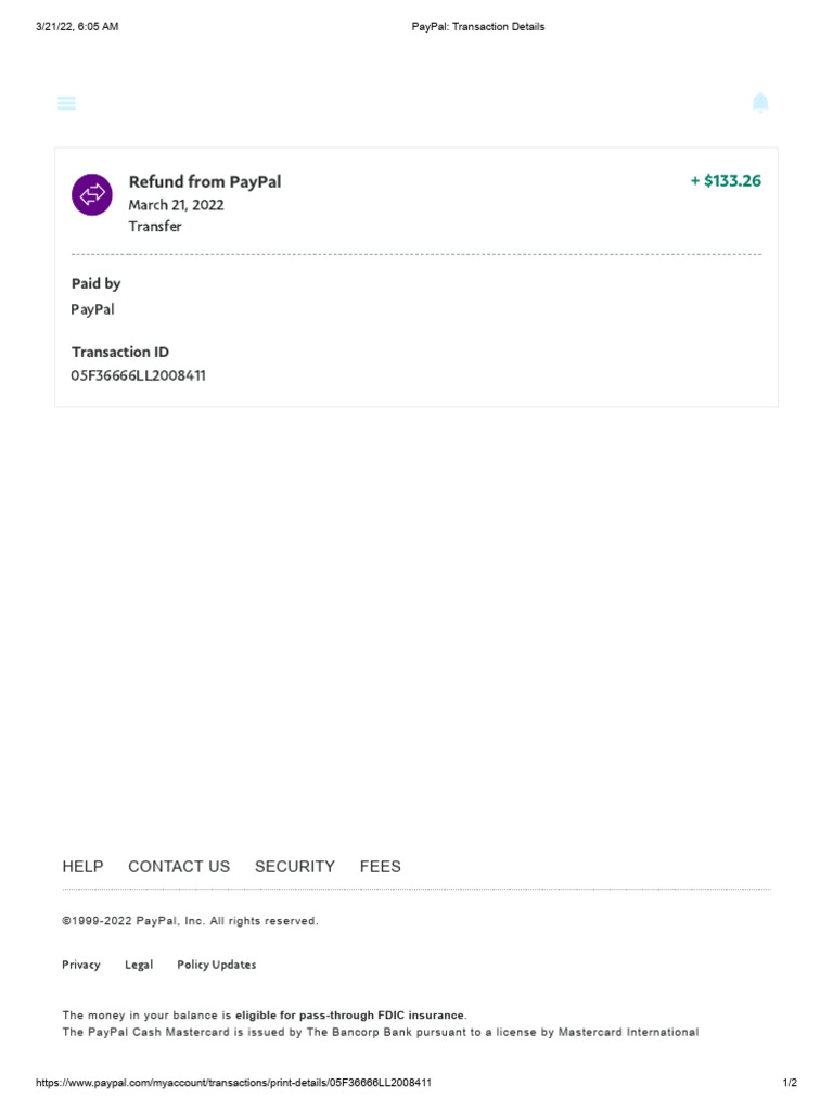 PayPal - Transaction Details 2 | PDF | Business | Finance & Money ...