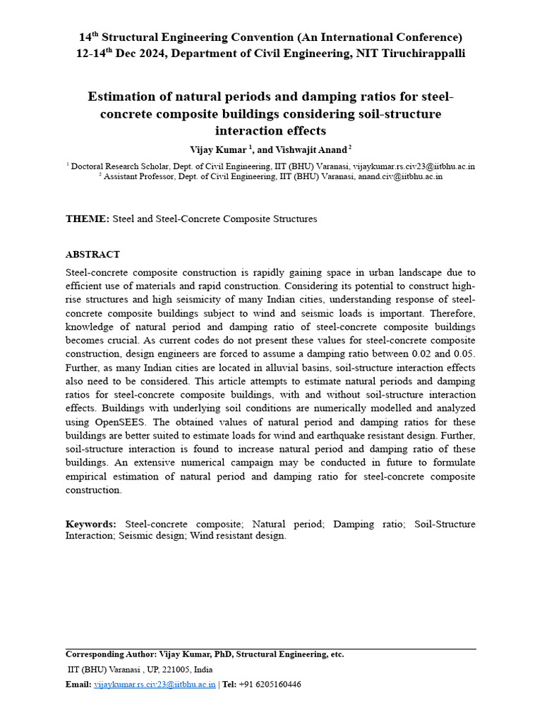1 - Natural Periods and Damping Ratios | PDF | Structural Engineering | Civil Engineering
