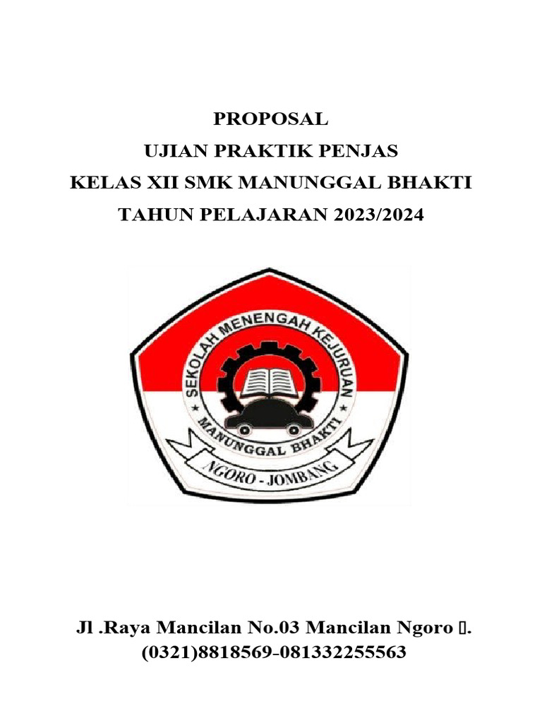 Proposal Ujian Praktek SBK SMK MB 2023-2024 | PDF
