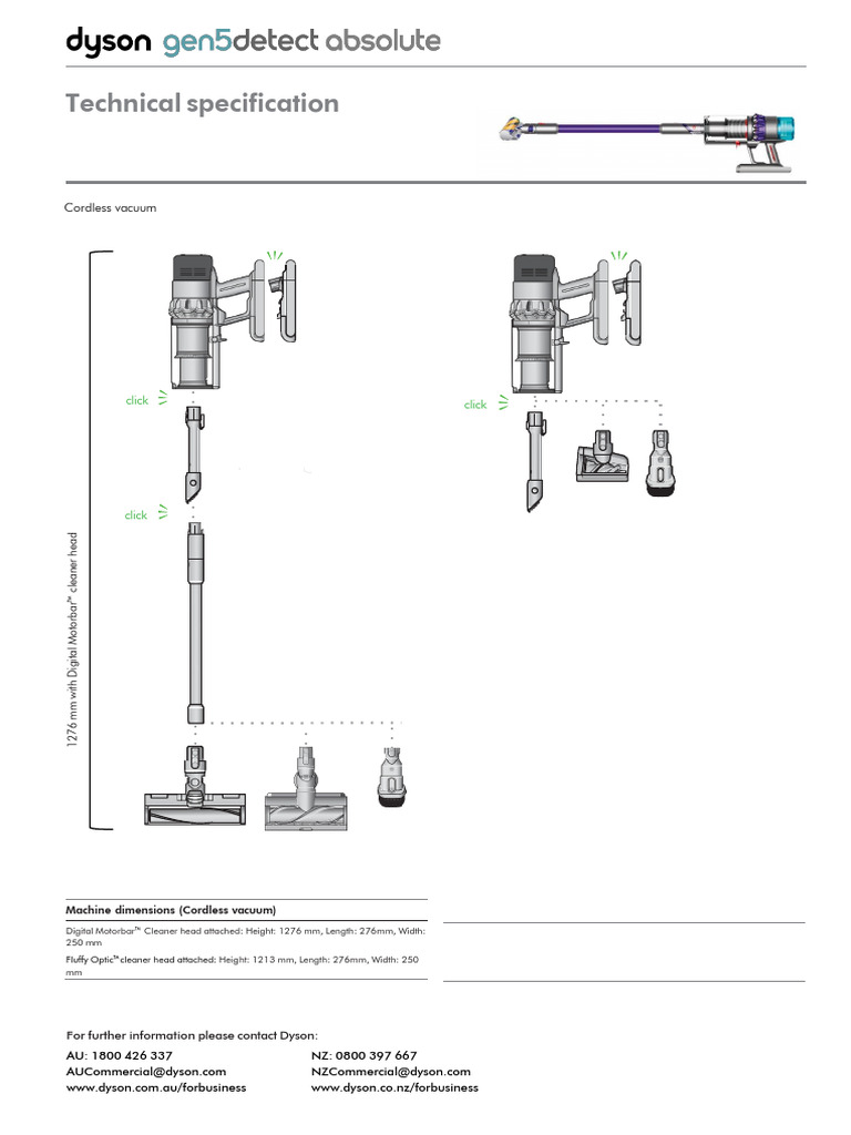 Dyson Gen5detect TECH-SPEC | PDF
