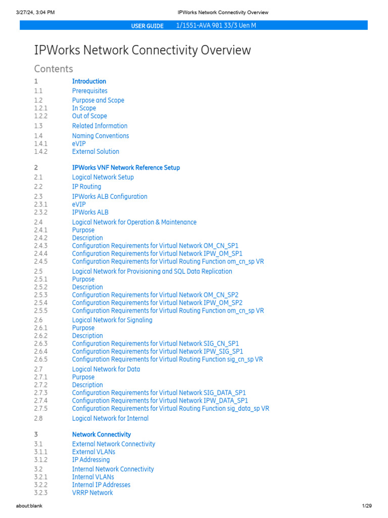 IPWorks Network Connectivity Overview1 | PDF | Computer Network | Router (Computing)