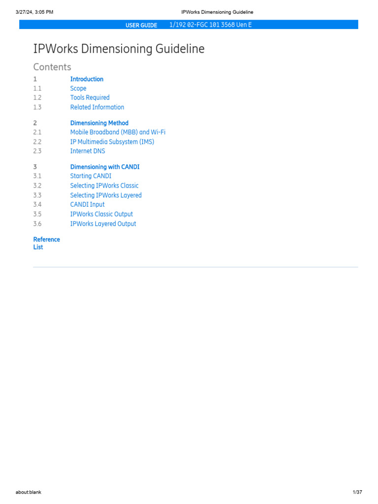 IPWorks Dimensioning Guideline1 | PDF | Ip Multimedia Subsystem | Domain Name System