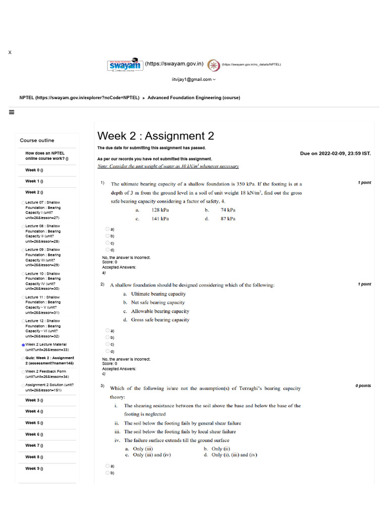 Advanced Foundation Engineering - Unit 4 - Week 2 | PDF