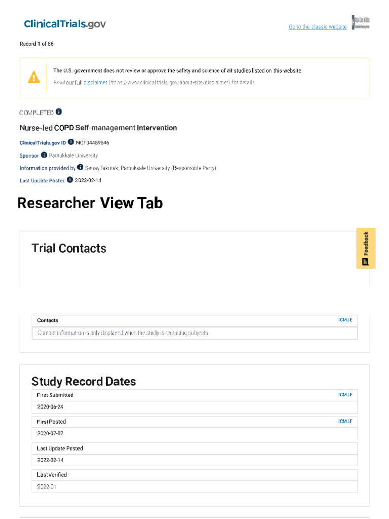 Nurse-Led COPD Self-Management Intervention | PDF