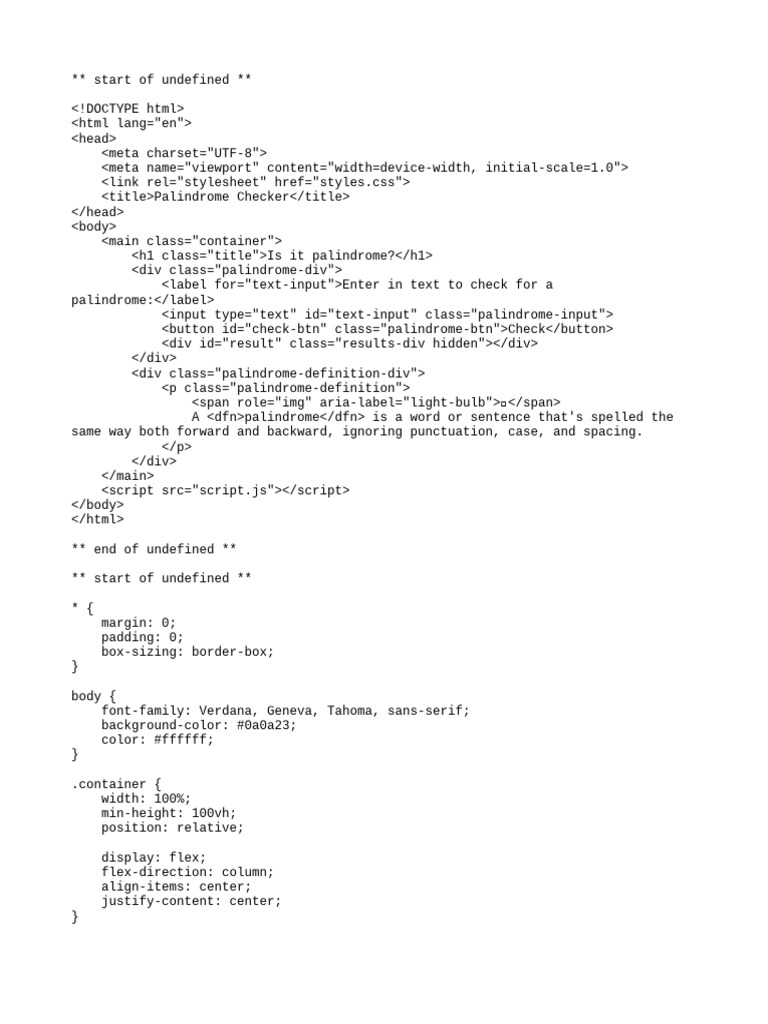 Build A Palindrome Checker | PDF | Writing | Typefaces