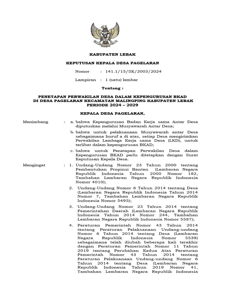 Contoh SK Utusan LKD | PDF