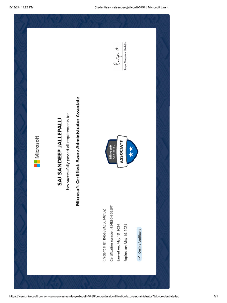 2084530 (Az-104) certificate | PDF