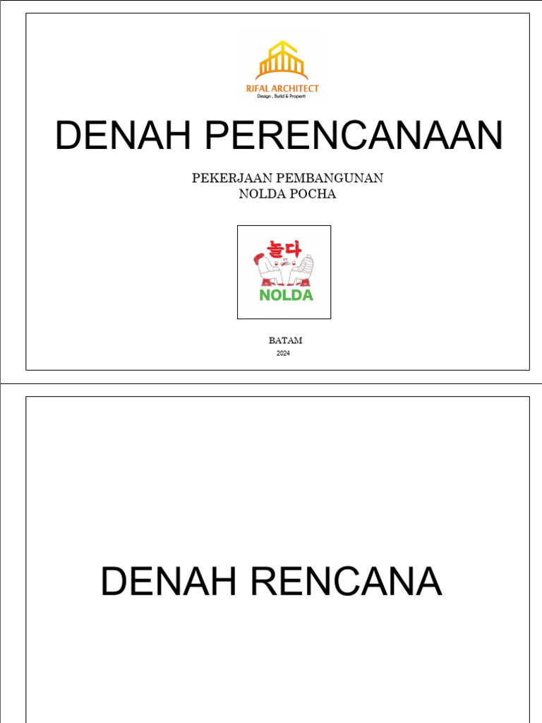 Denah Layout Rencana - Nolda Pocha - Batam - 2024 - 1 | PDF