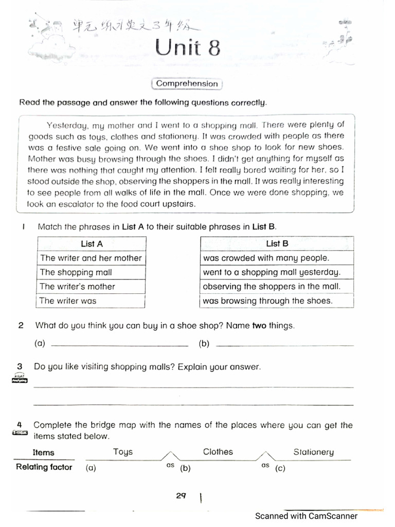 STD 3 BI Unit 8 | PDF